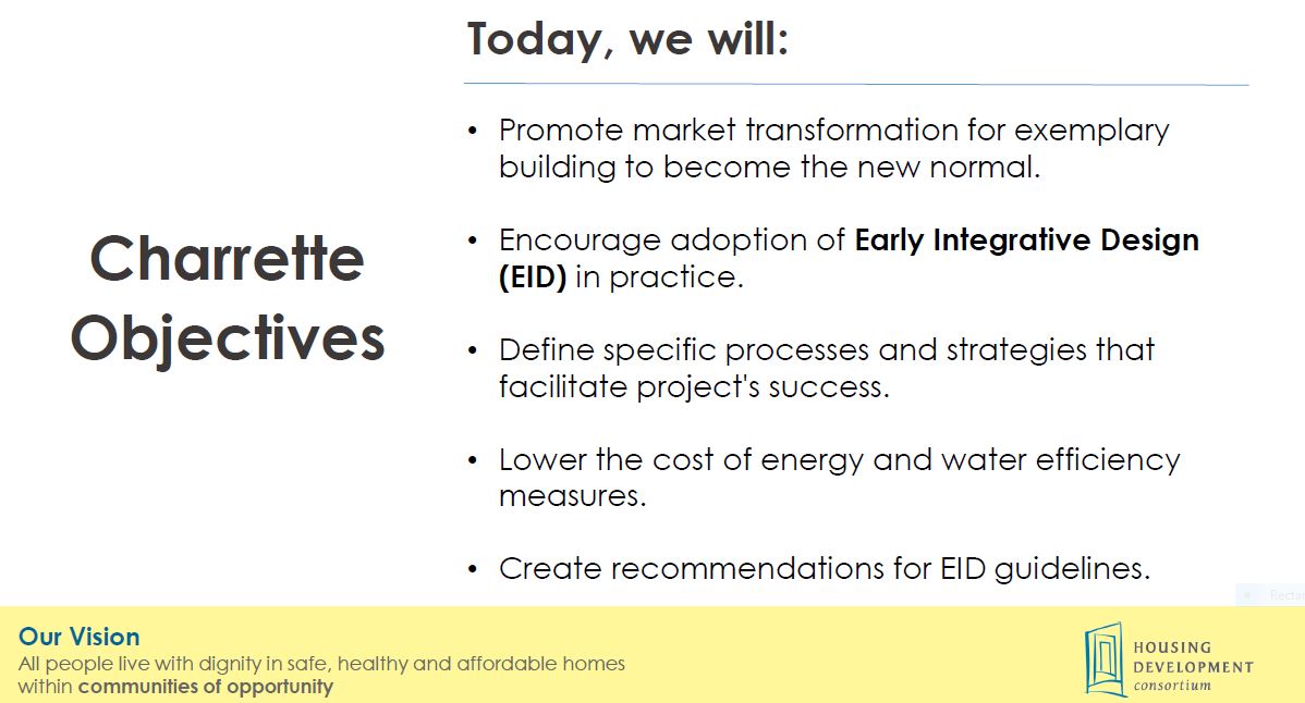 Early Integrative Design Charrette: Presentation slides available ...